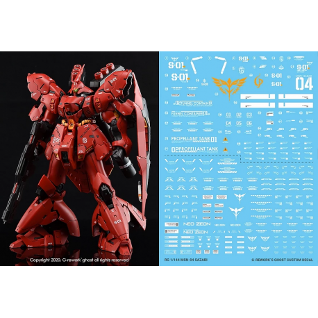 G-REWORK Decal - RG MSN-04 SAZABI - Canada Gundam