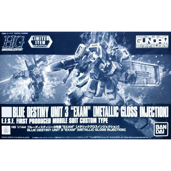 HG UC Blue Destiny Unit 3 EXAM (Metallic Gloss Injection) - Canada Gundam